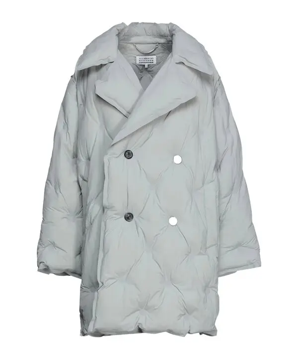 MAISON MARGIELA Long-sleeve Double-breasted Down Coat - Gray