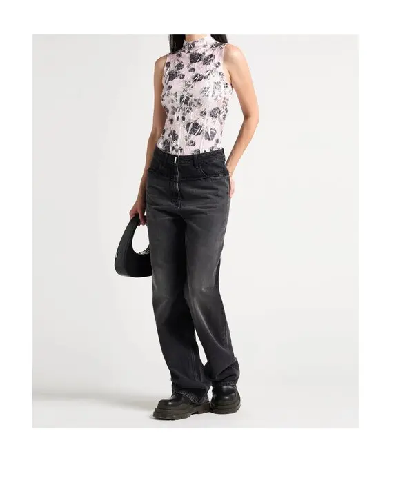 GANNI Floral-print Sleeveless Turtleneck Top