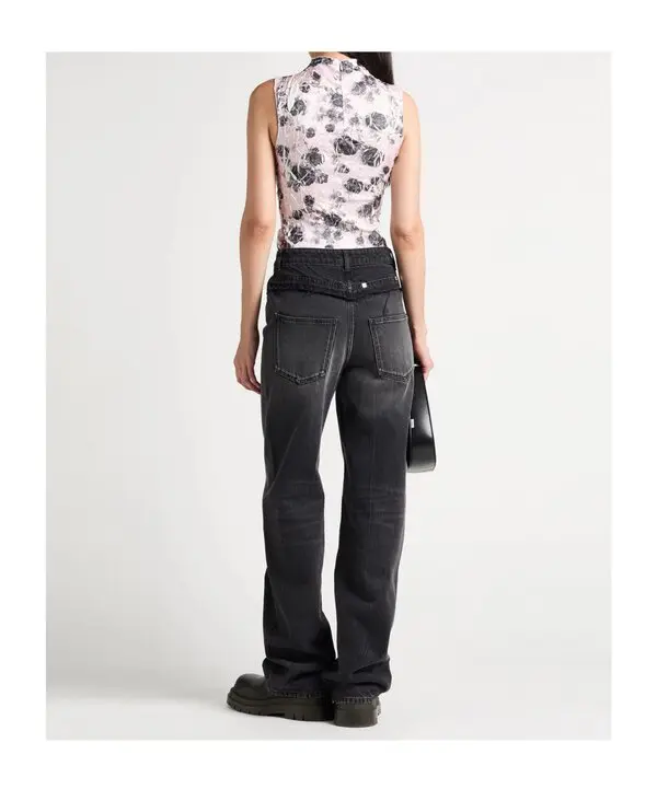 GANNI Floral-print Sleeveless Turtleneck Top
