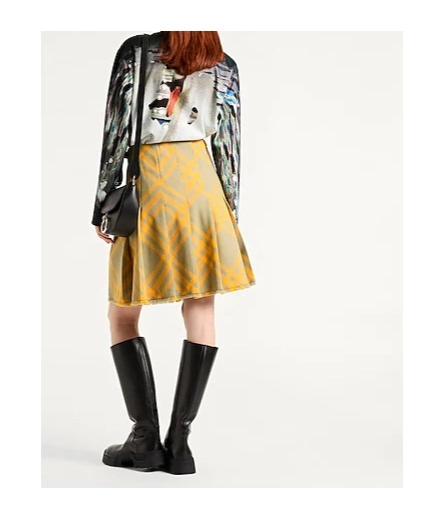 Burberry Plaid Pattern Belted Mini Skirt