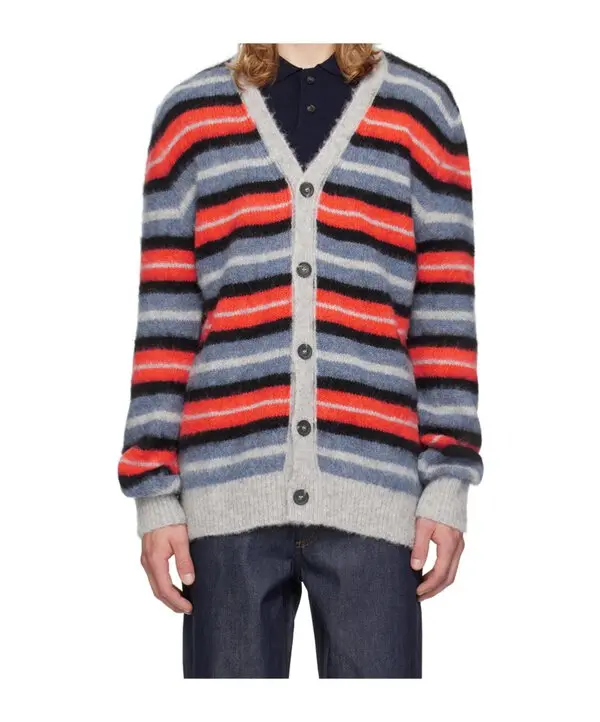 A.p.c. Dave" Cardigan With Stripe Detail