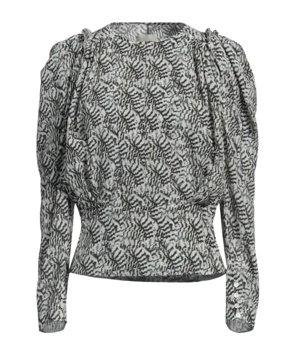 Isabel Marant Étoile Printed Ruffled Blouse - Gray