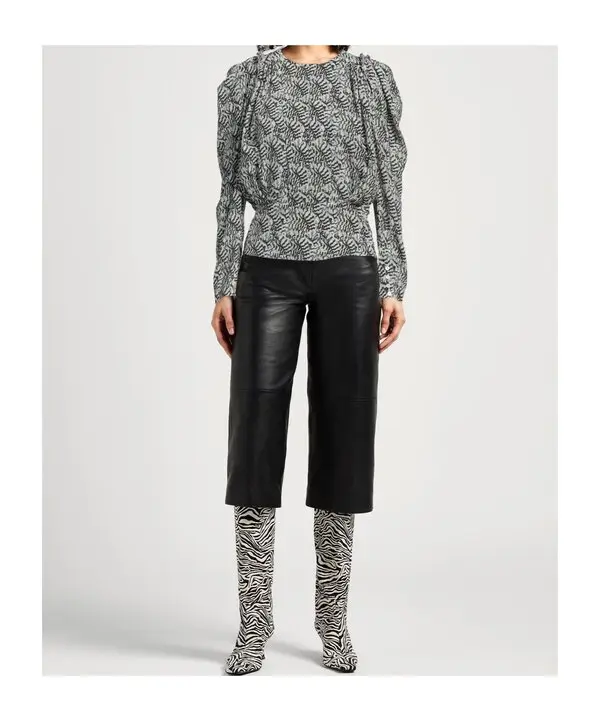 Isabel Marant Étoile Printed Ruffled Blouse - Gray
