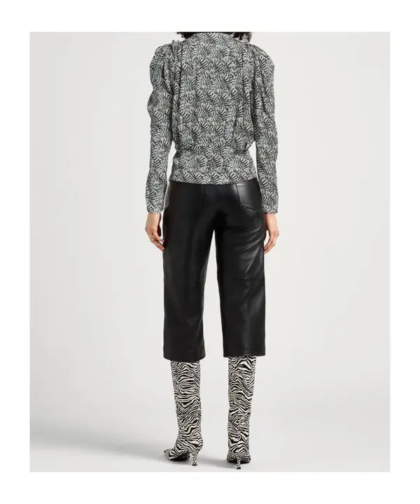 Isabel Marant Étoile Printed Ruffled Blouse - Gray