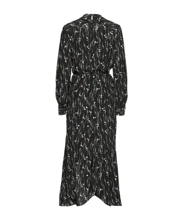 Isabel Marant Étoile Two-tone V-neck Long-sleeve Dress