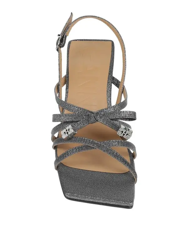 GANNI Embellished Slingback High Heel Sandals