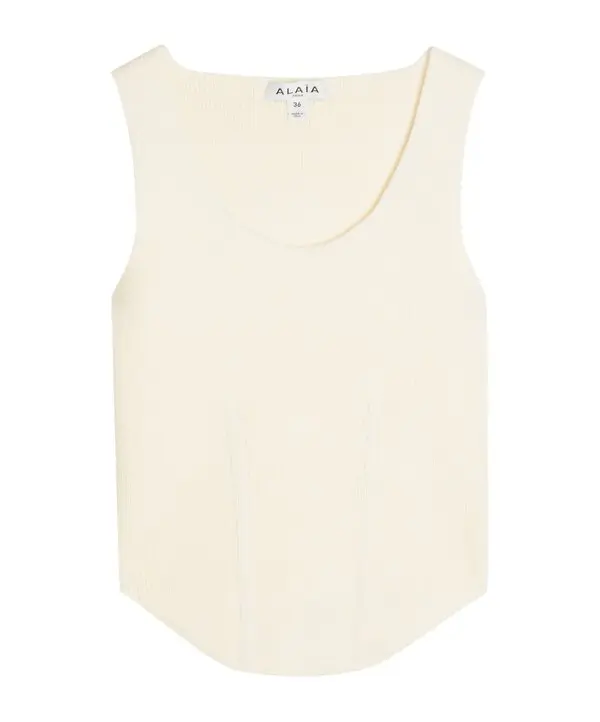 Alaïa Corset-style Fine-knit Vest