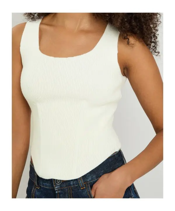 Alaïa Corset-style Fine-knit Vest