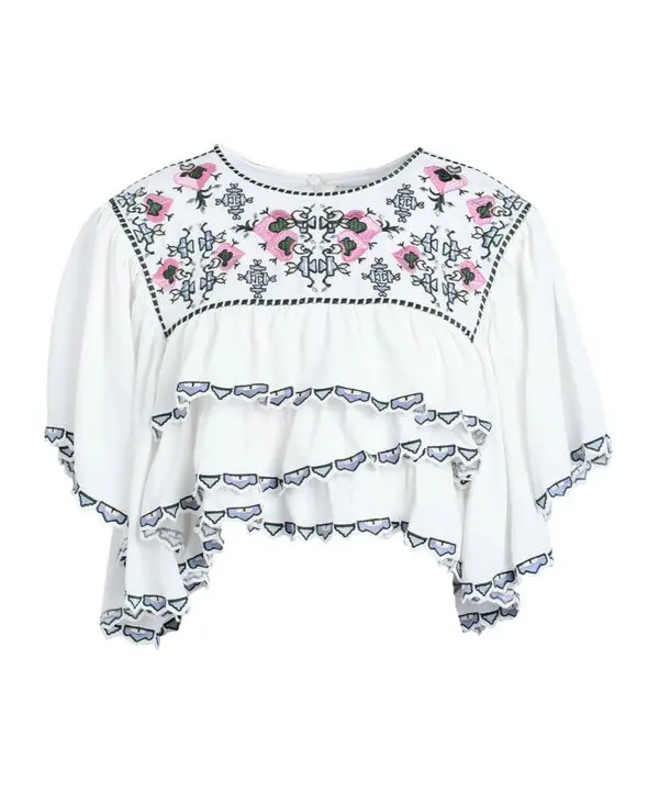 Isabel Marant Étoile Multicolor Spliced Ruffled Top