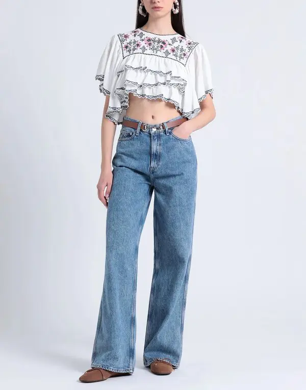 Isabel Marant Étoile Multicolor Spliced Ruffled Top