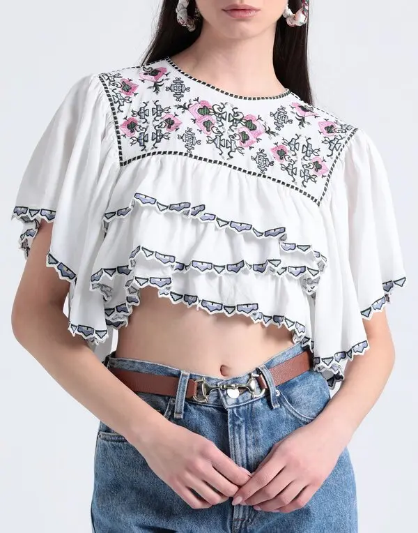 Isabel Marant Étoile Multicolor Spliced Ruffled Top