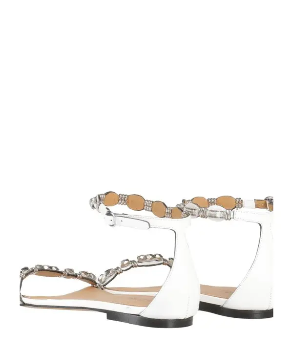 Isabel Marant Étoile Leather Flat Sandals With Embellishments