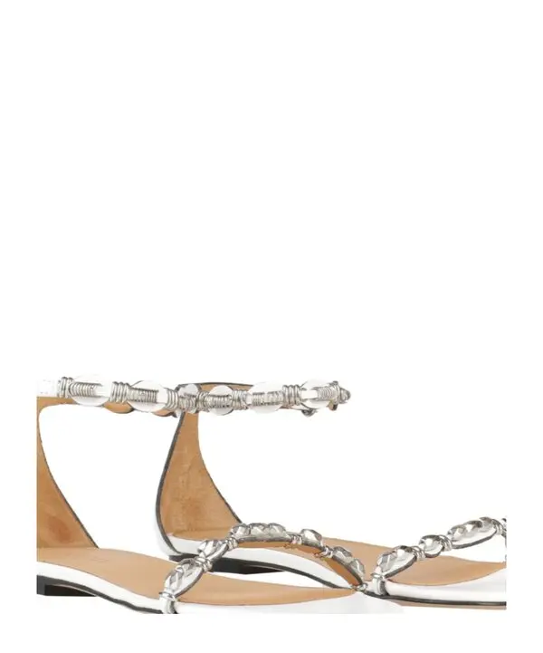 Isabel Marant Étoile Leather Flat Sandals With Embellishments