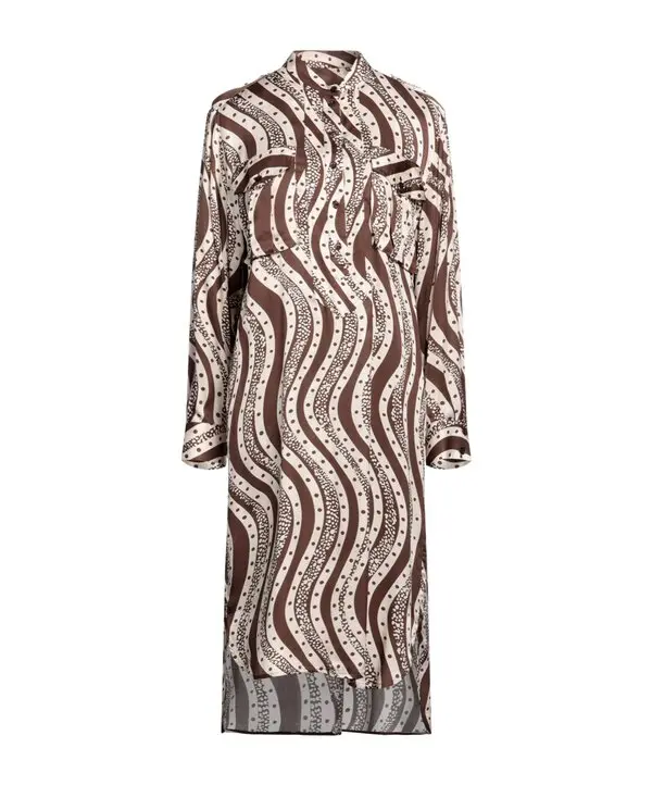 MAXCO. Max&co. Two-tone Satin Shirt Dress