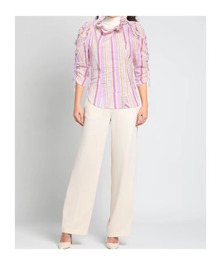 Isabel Marant Étoile Striped Shirt With Ruffled Neckline And Gathered Sleeves