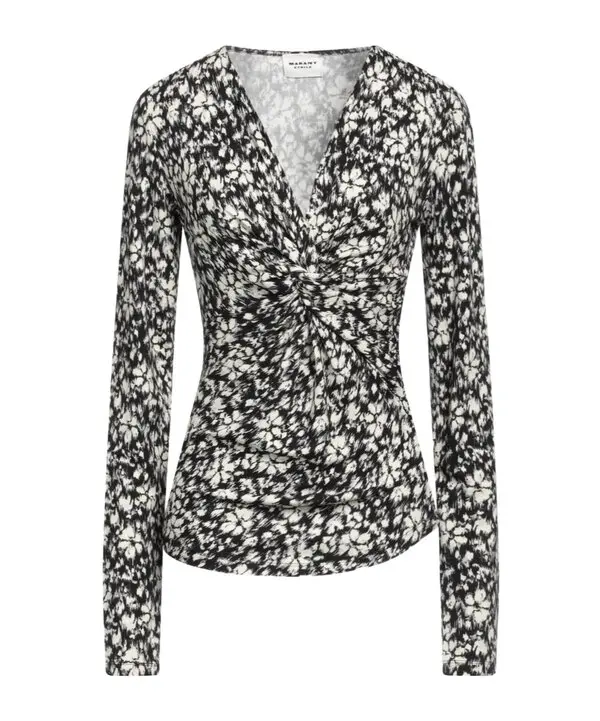 Isabel Marant Étoile Floral Print V-neck Long Sleeve Top