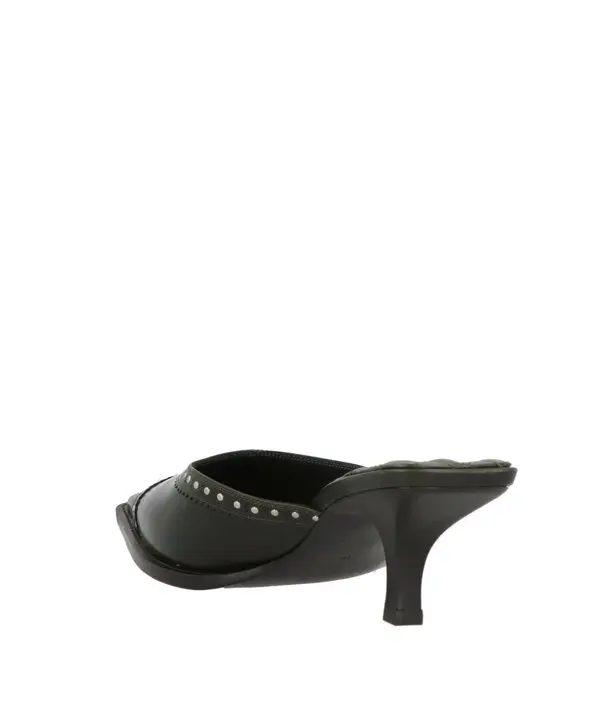 Burberry Studded Heel Leather Mule Slippers