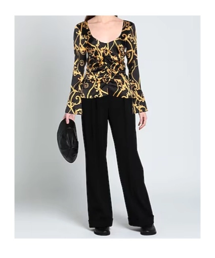 GANNI Two-tone Satin Gathered Top