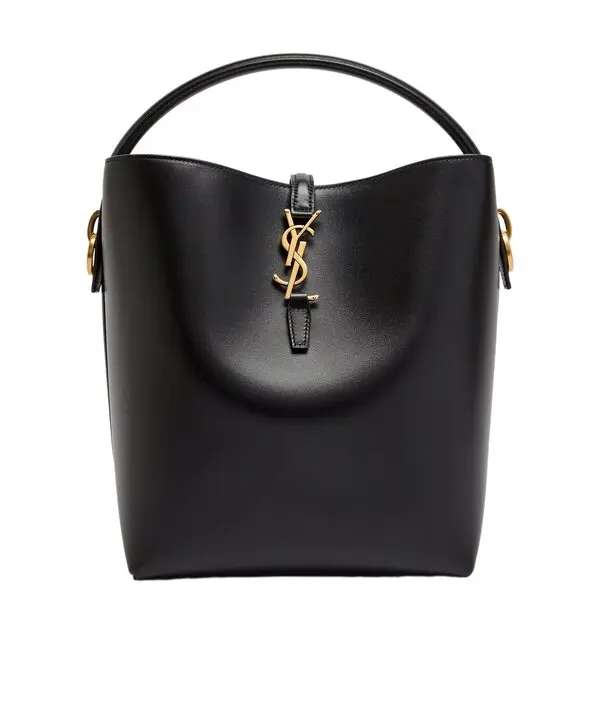 Saint Laurent Le 37 Small Leather Bucket Bag - Black