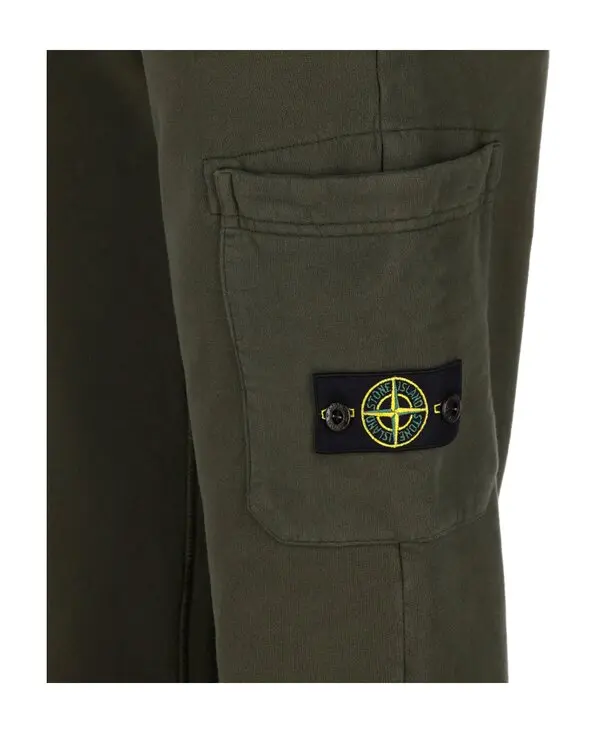 Stone Island Teen Logo-patch Cotton Track Pants