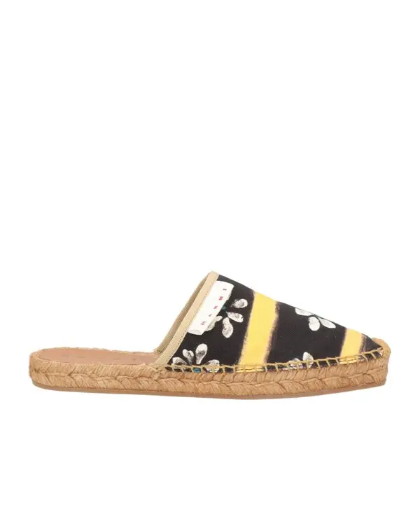 Marni Floral Canvas Hemp Sole Sandals