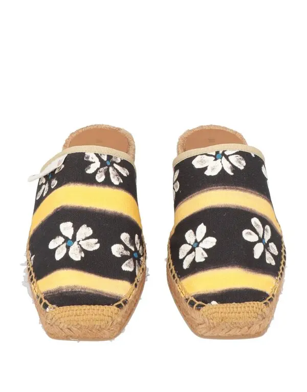 Marni Floral Canvas Hemp Sole Sandals