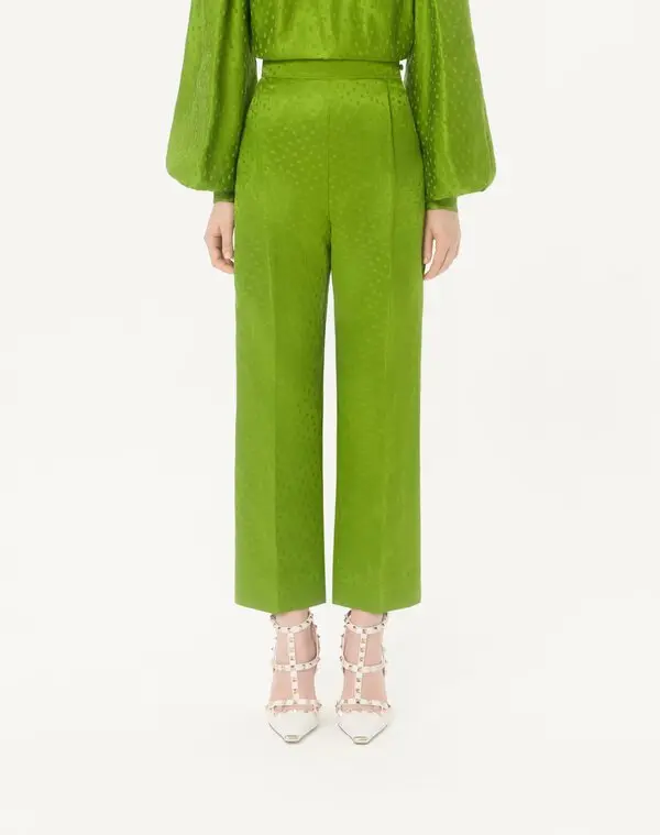 Valentino Garavani Polka Dot Jacquard Casual Pants