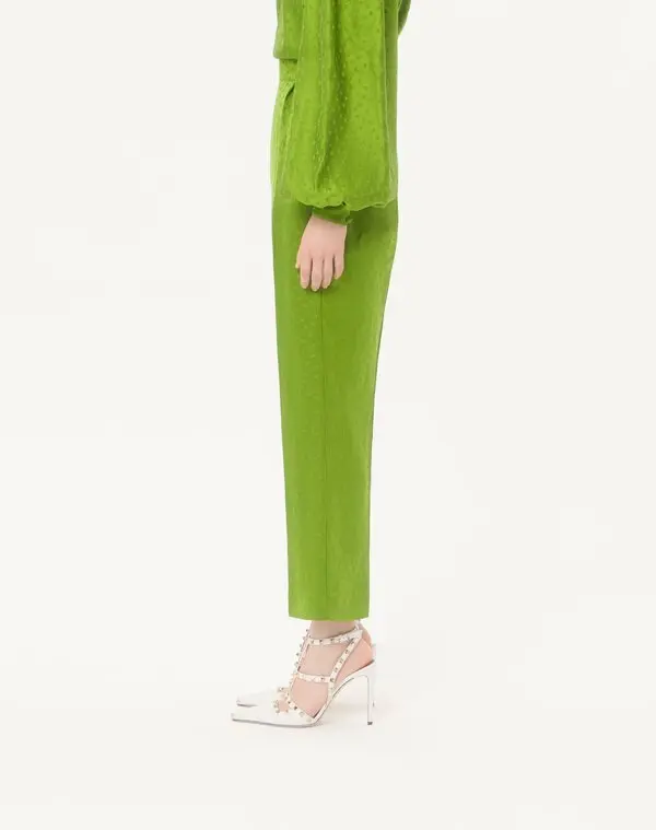 Valentino Garavani Polka Dot Jacquard Casual Pants