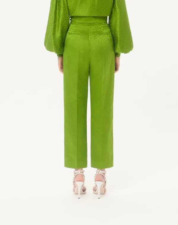 Valentino Garavani Polka Dot Jacquard Casual Pants