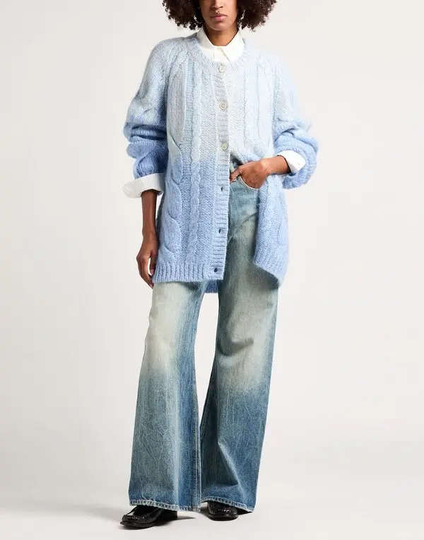 MAISON MARGIELA Long Sleeve Cable Knit Cardigan