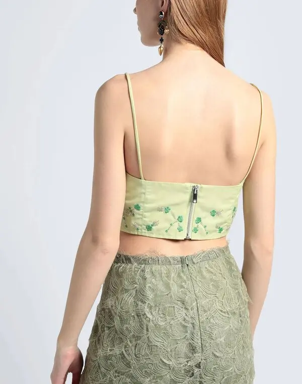 GANNI Floral-print Cropped Top