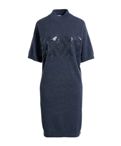 Brunello Cucinelli Knitted Midi Dress With Sequins