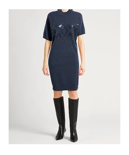 Brunello Cucinelli Knitted Midi Dress With Sequins