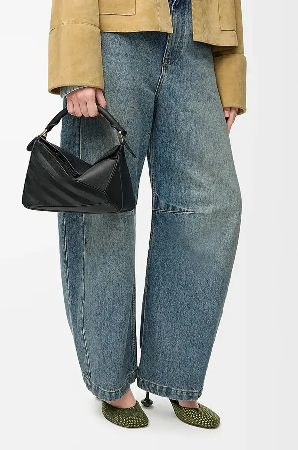Loewe Puzzle Suede Clutch Bag