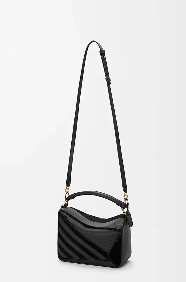 Loewe Puzzle Suede Clutch Bag