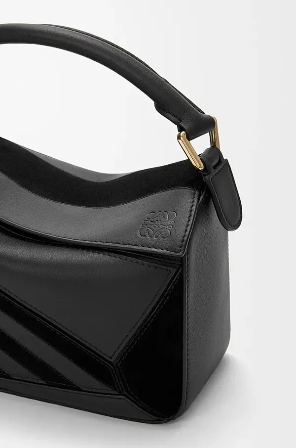 Loewe Puzzle Suede Clutch Bag