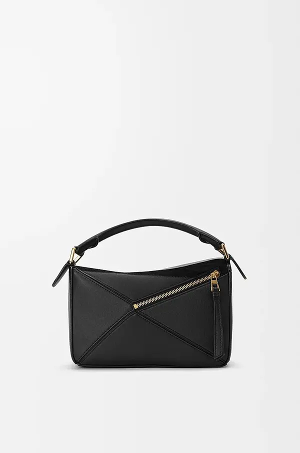 Loewe Puzzle Suede Clutch Bag - Black