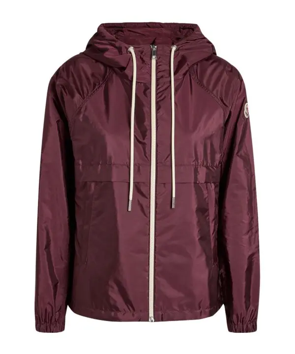 Moncler Coquelicot Hooded Shell Jacket - Red