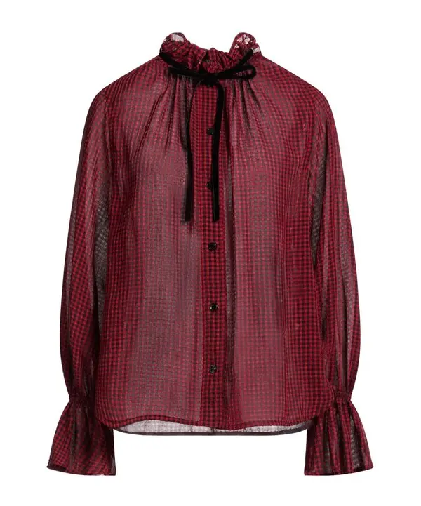 GANNI Checked Long Sleeve Shirt