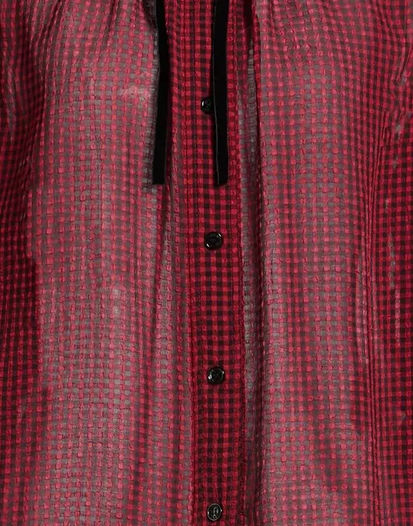 GANNI Checked Long Sleeve Shirt