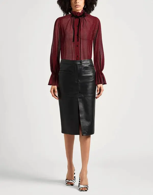 GANNI Checked Long Sleeve Shirt