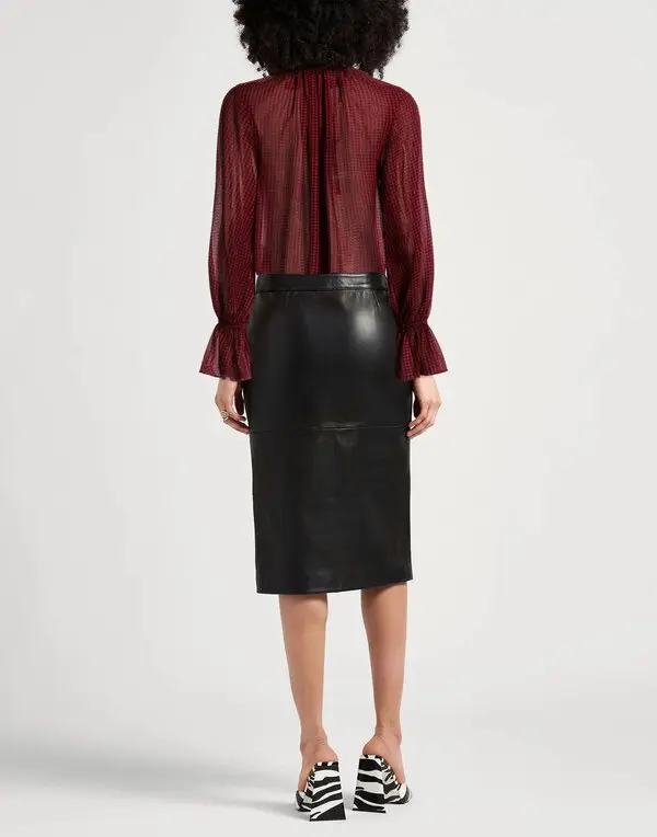 GANNI Checked Long Sleeve Shirt