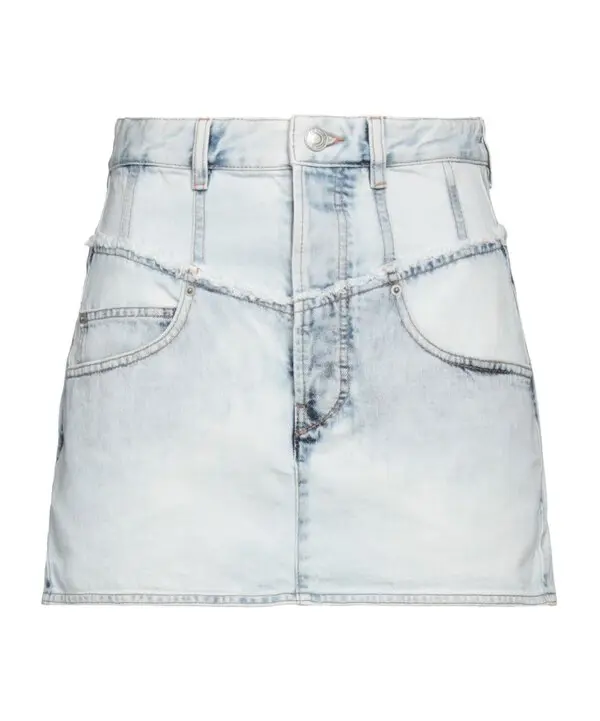 Isabel Marant Étoile Brand Logo Denim Skirts - White