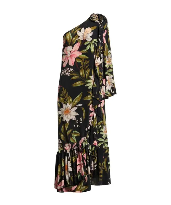 Farm Rio One-shoulder Dress - Black