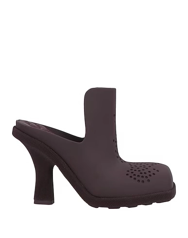 Burberry Rubber Mules With Appliqués - Black