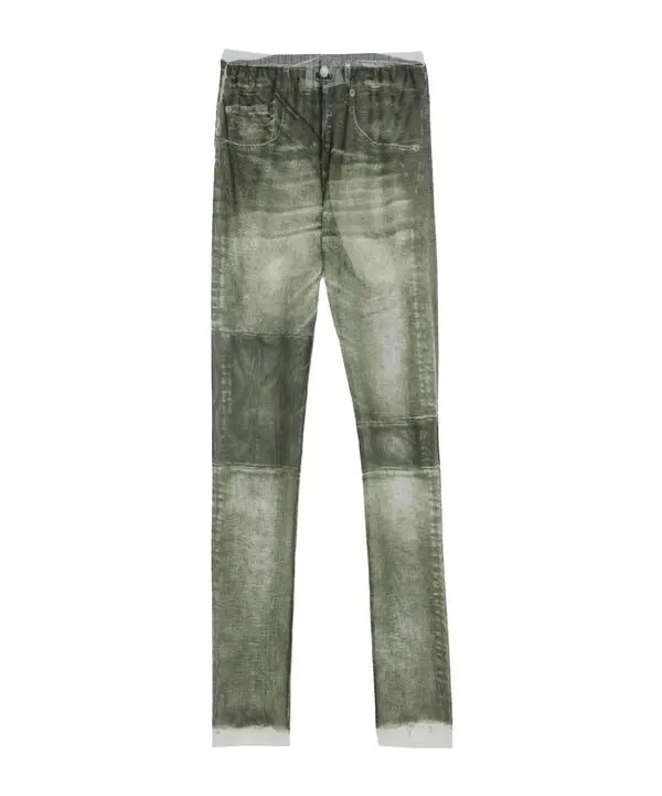 MAISON MARGIELA Two-tone Stretch Tulle Pants - Green
