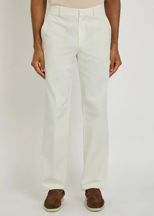 TOD'S Straight-leg Cotton Trousers