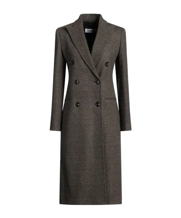 Max Mara Herringbone Double-breasted Coat
