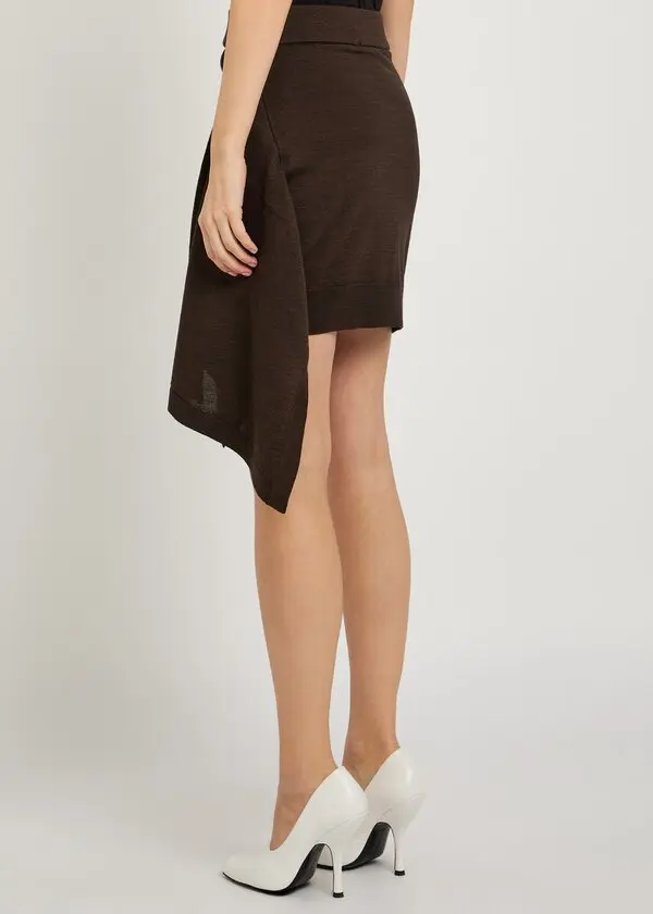 LEMAIRE Buttoned-panel Fine-knit Mini Skirt