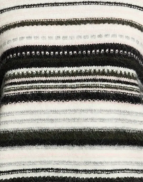 GANNI Striped Intarsia-knit Cardigan